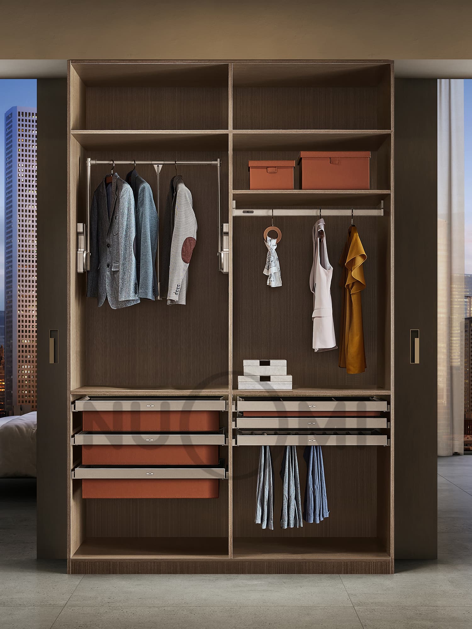Get Organized With Modern Bedroom Wardrobe Storage Systems - NUOMI