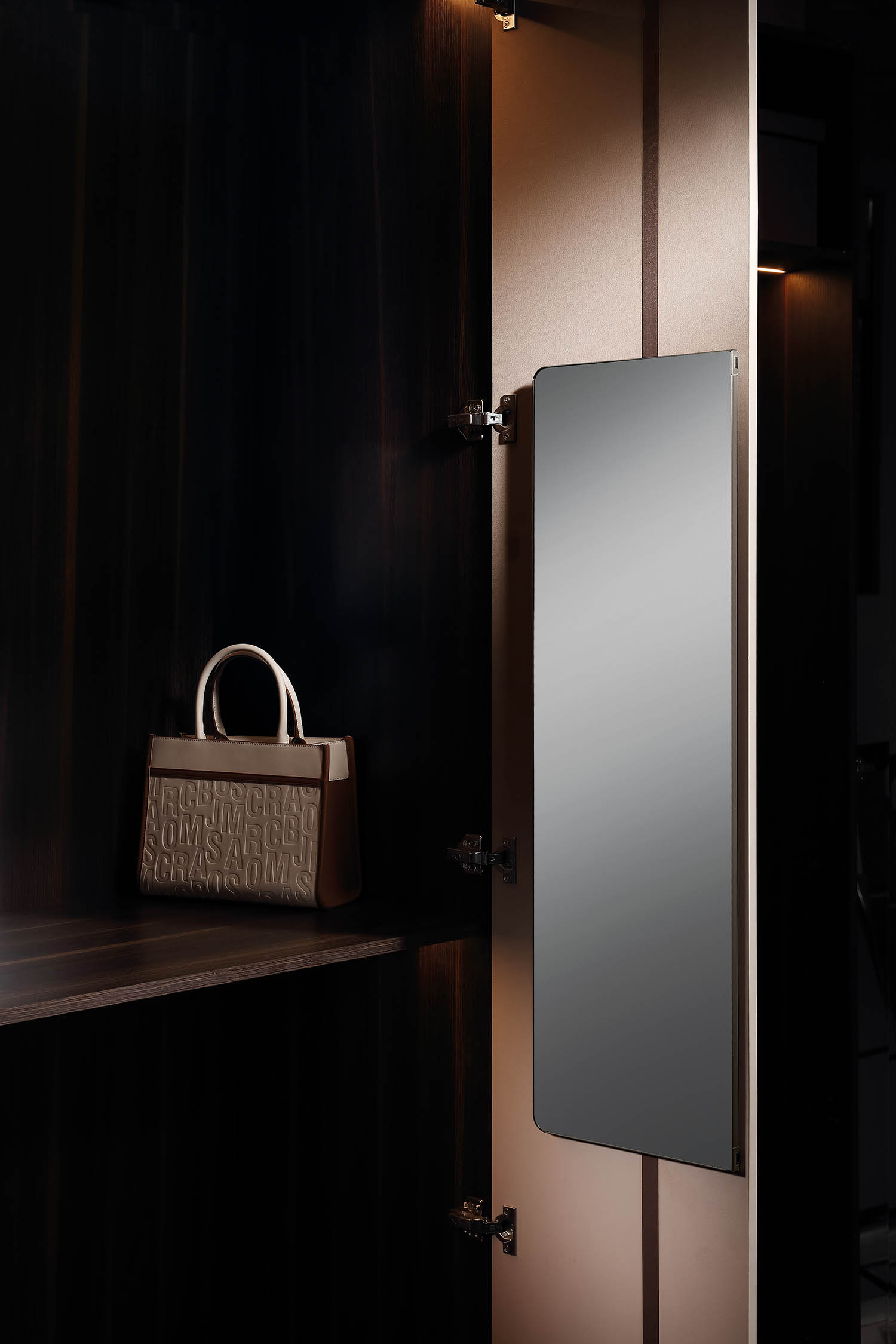 Sliding Wardrobe Mirror | Rotating Pull-Out Mirror - NUOMI