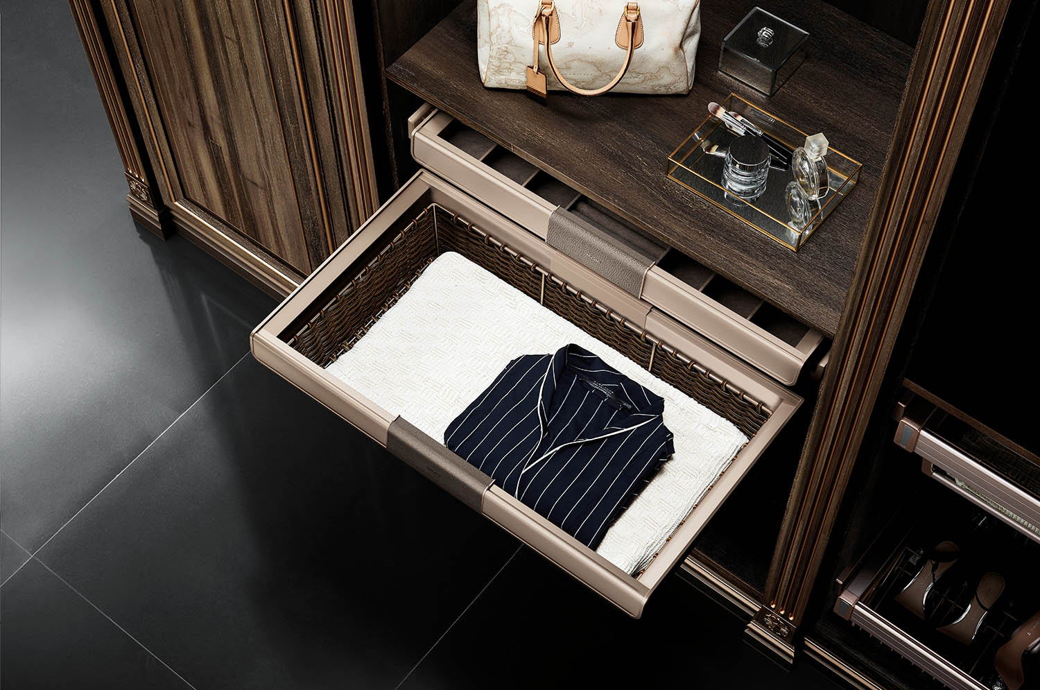 Baskets For Wardrobe Storage | Closet Pull Out Basket - NUOMI